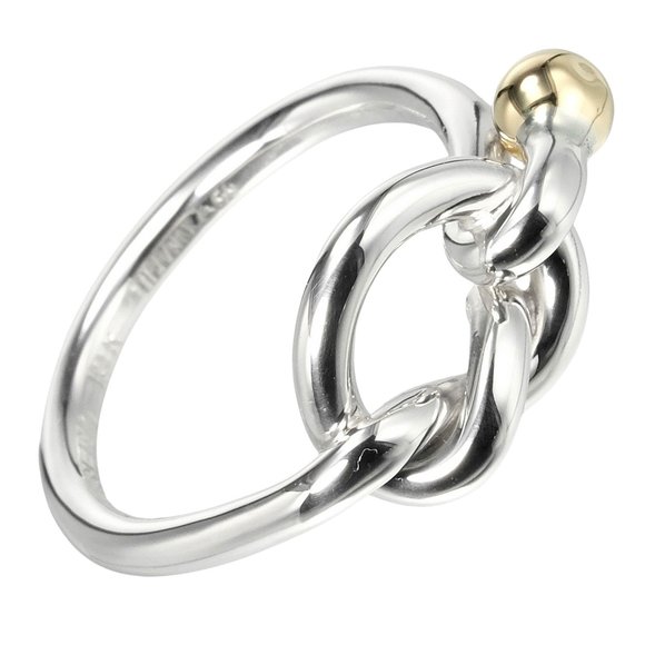 Tiffany & Co. | Jewelry | Tiffanyco Love Knot Ring Silver 925 K8 Yg Yellow Gold Approx 31g ...